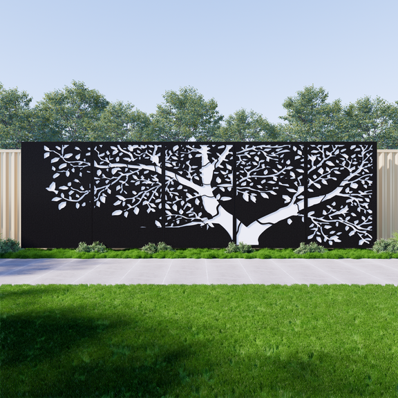 Branch Out With Birds Privacy Screen (5 Panel Set) – Metal Decor Aus