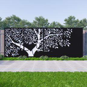 Branch Out Design (4 Panels) Privacy Garden Screen – Metal Decor Aus