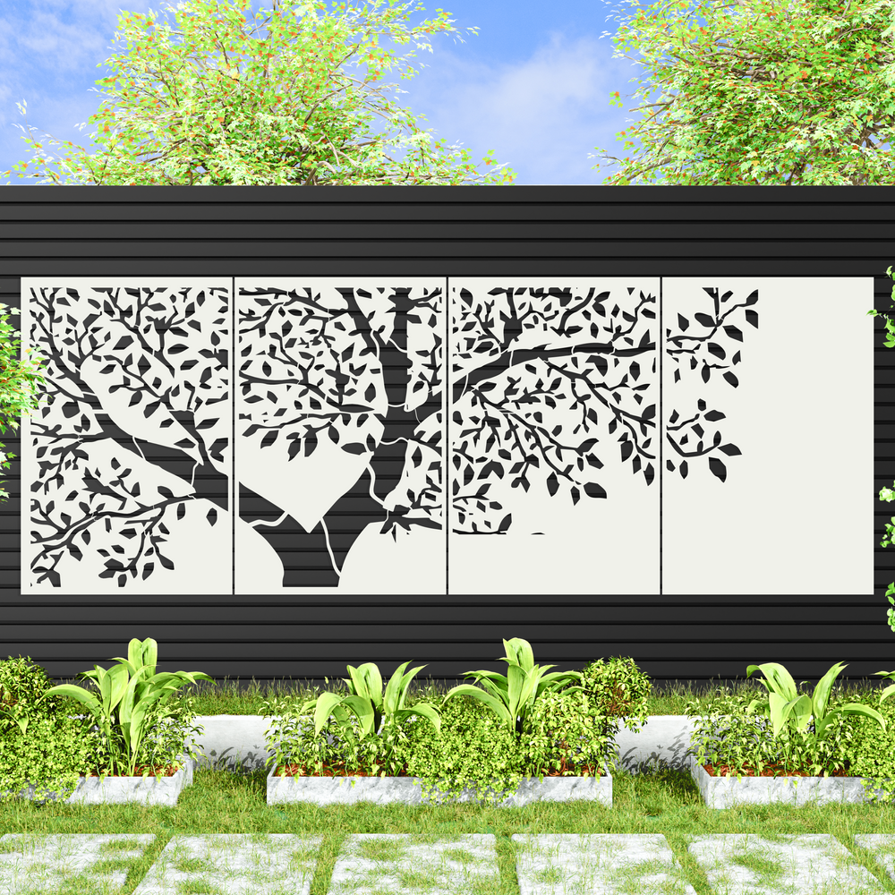 Branch Out Design (4 Panels) Privacy Garden Screen