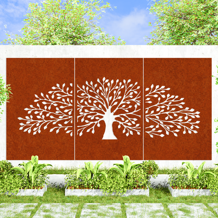 Tree of Life (3 Panels) Privacy Garden Screen