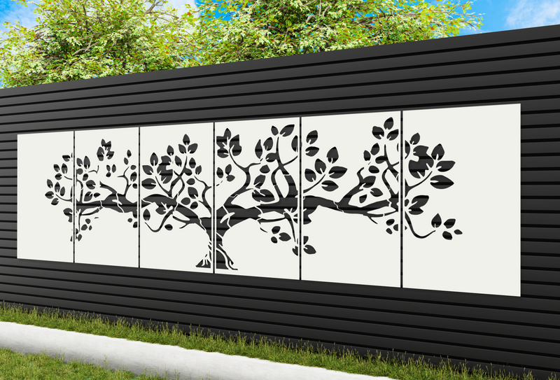 Beautiful Tree (5 Panels) Privacy Garden Screen