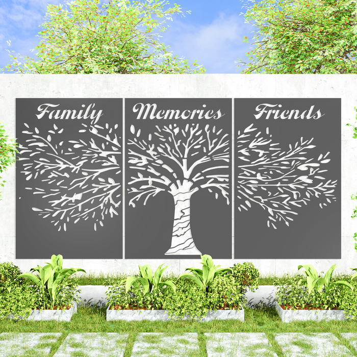 Family Memories Friends Design (3 Panels)