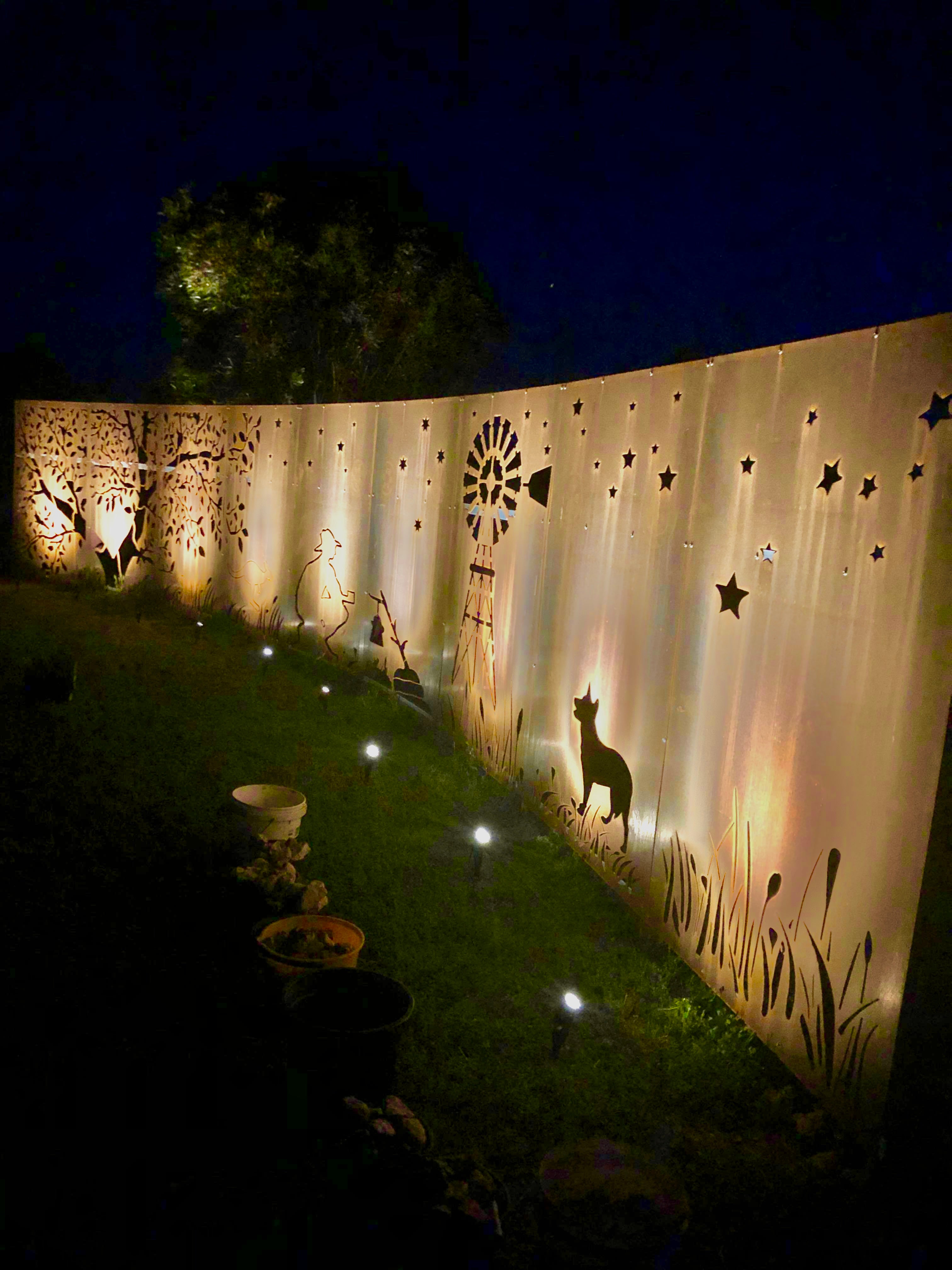 Metal decor Decorative Privacy Garden Corten or Powdercoat Screens